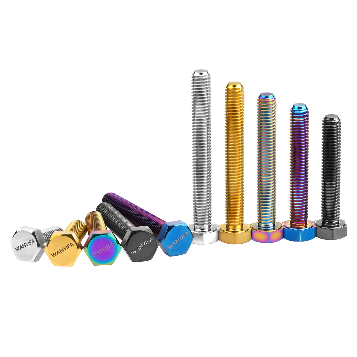 Wanyifa Titanium Bolt M6x10 15 20 25 30 35 40 45 50 55 60mm DIN933 Hex – Wanyifabolt