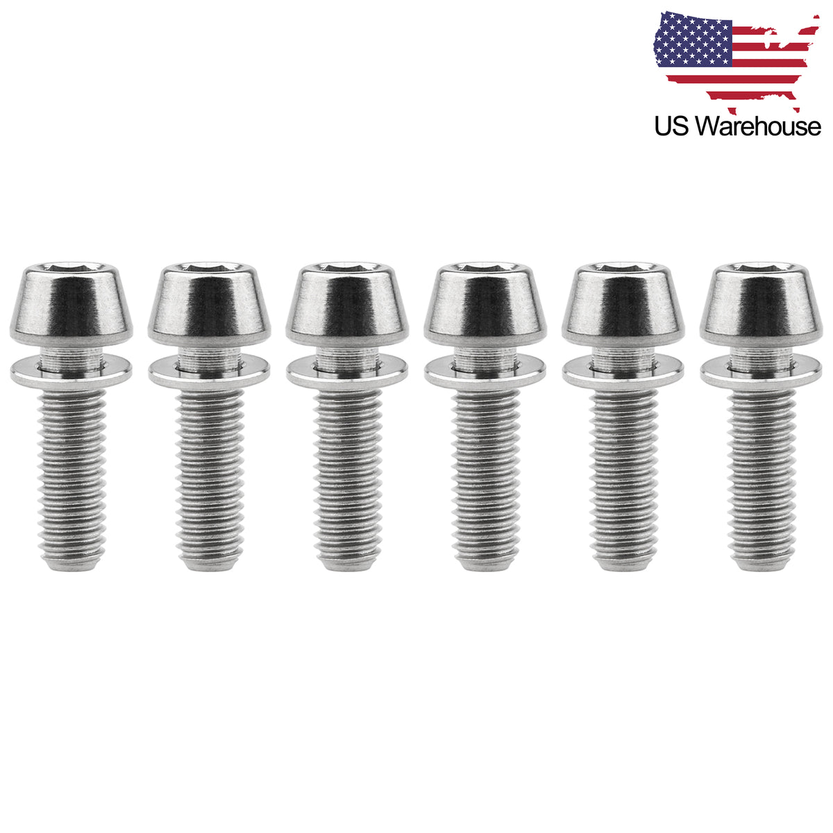 Wanyifa 6pcs Titanium Bolt M5x16 18mm Taper Allen Hex Head With Non-Sh ...