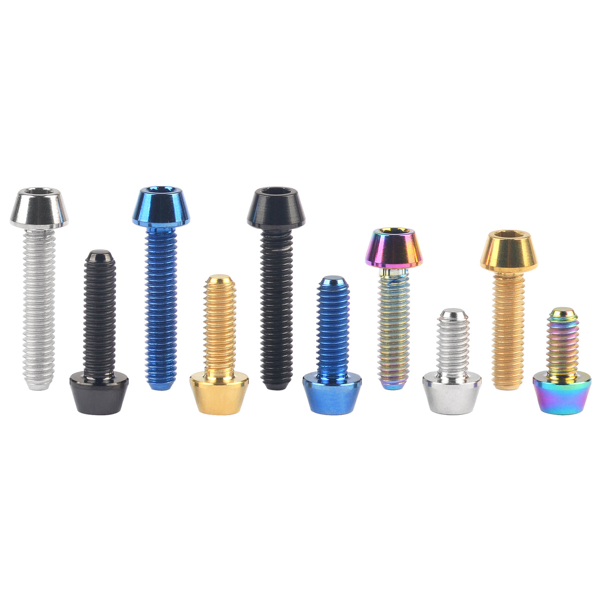 Wanyifa Titanium Bolt M4x8 10 12 15 20mm Taper Hex Head Screw for Bike ...