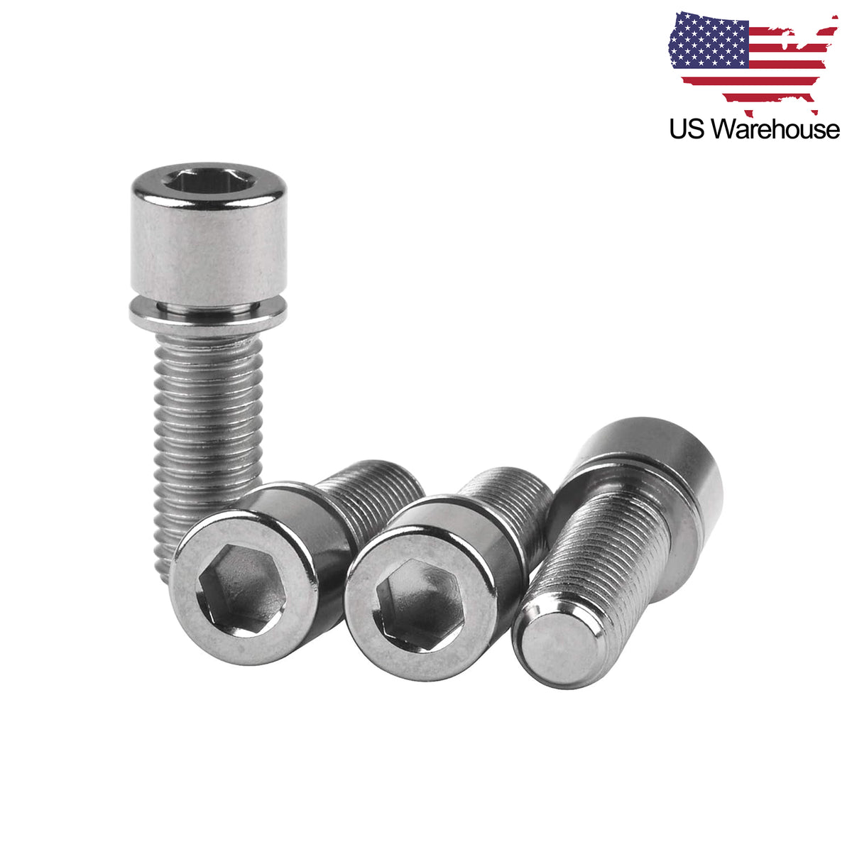 Wanyifa 4pcs Titanium Bolts M7x20 25mm Cap Allen Head with Washer Scre ...