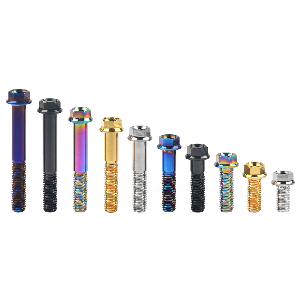Wanyifa Titanium Bolt M8x15 20 25 30 35 40 45 50 55 60 65mm Flange Hex ...