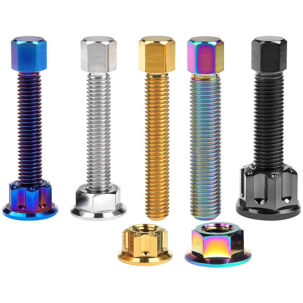 Wanyifa Titanium Bolt M8 M10x47mm Chain Rear Axle Adjuster Bolts Kit f ...