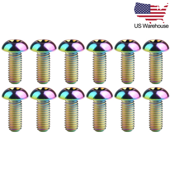 Wanyifa 12pcs Titanium Bolt M5x10mm Button Torx T25 Head Screw for Bic ...