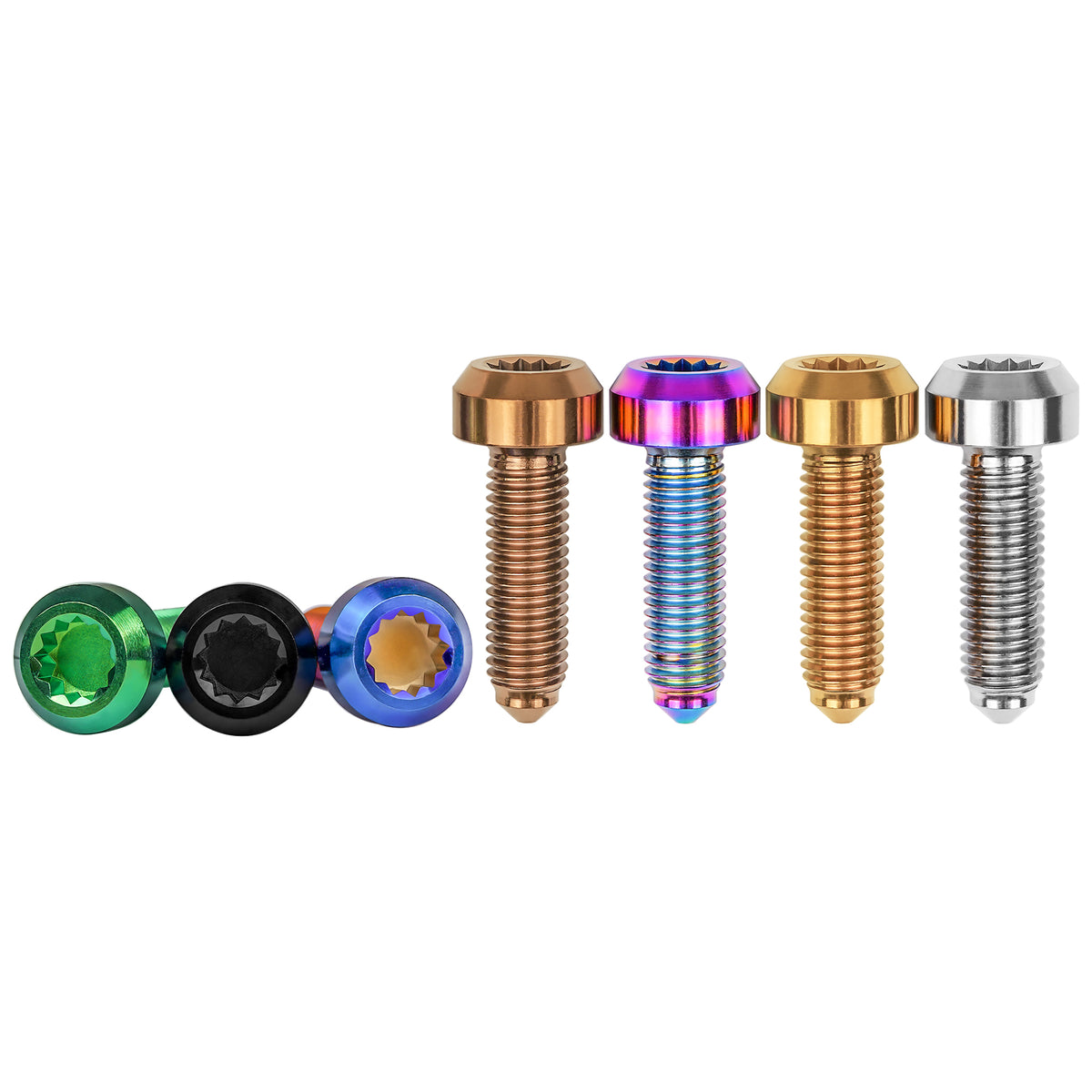 Wanyifa Titanium Bolt M7x24.5mm Chamfered 6.4mm 12-Point Spline Socket ...