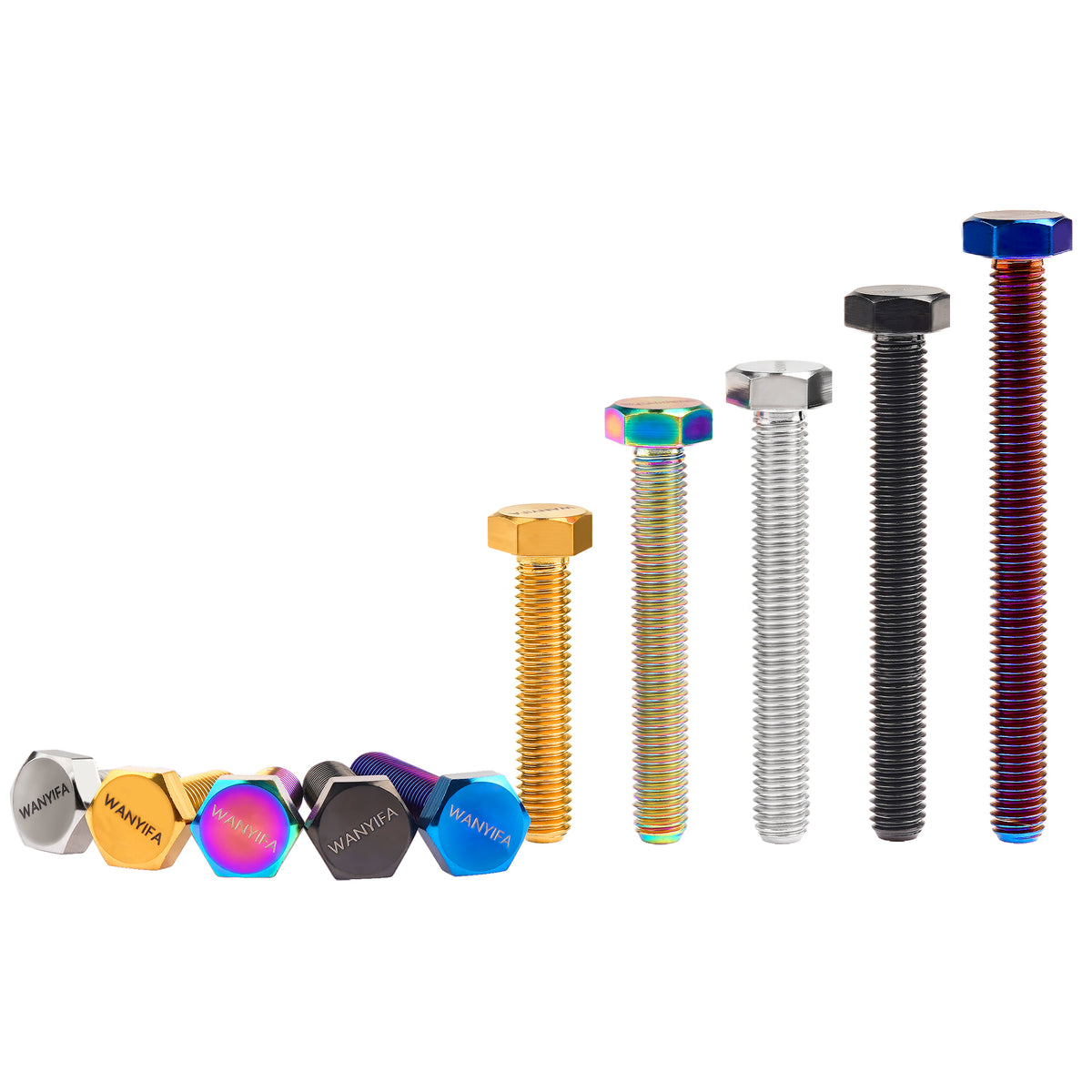 Wanyifa Titanium Bolt M10x20 25 30 35 40 45 50 55 60 65 70 75 80 85 90 ...